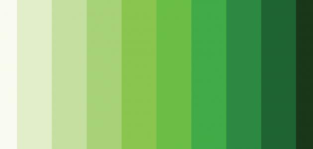 درجات اللون الأخضر وأسماؤها - مقال